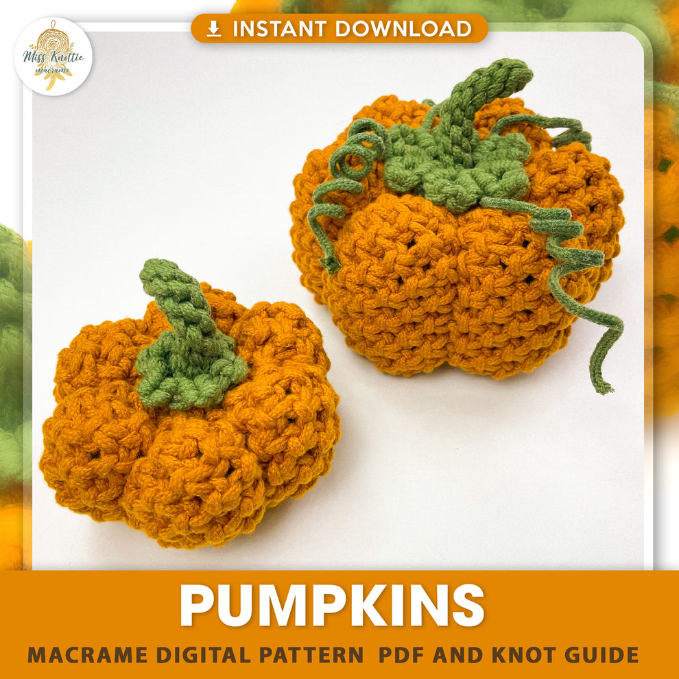 Pumpkin - Digital PDF and Knot Guide – Miss Knottie Macrame
