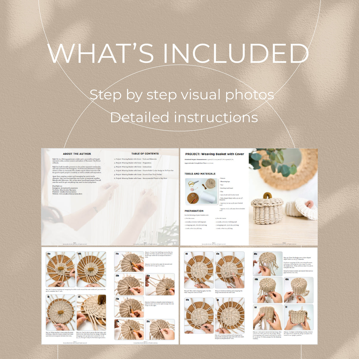Weaving Basket with Cover - Digital PDF and Knot Guide – Miss Knottie ...