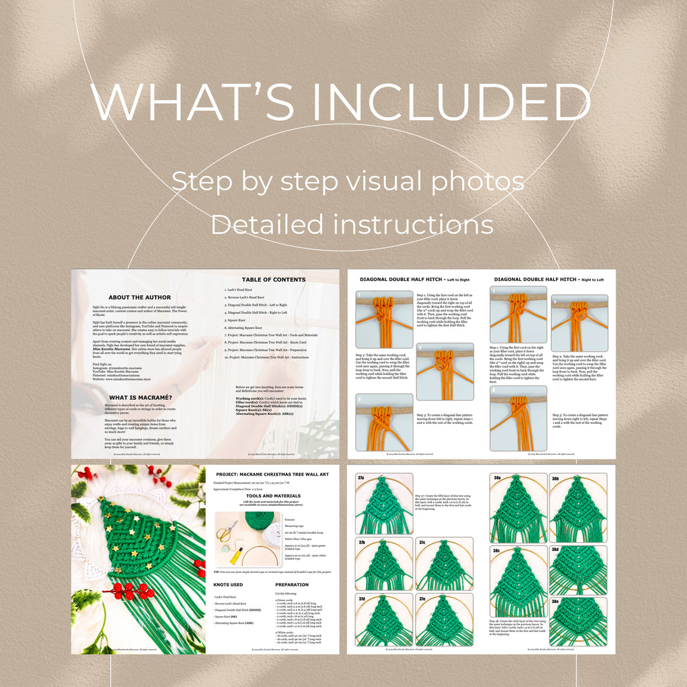 Christmas Tree Wall Art - Digital PDF and Knot Guide