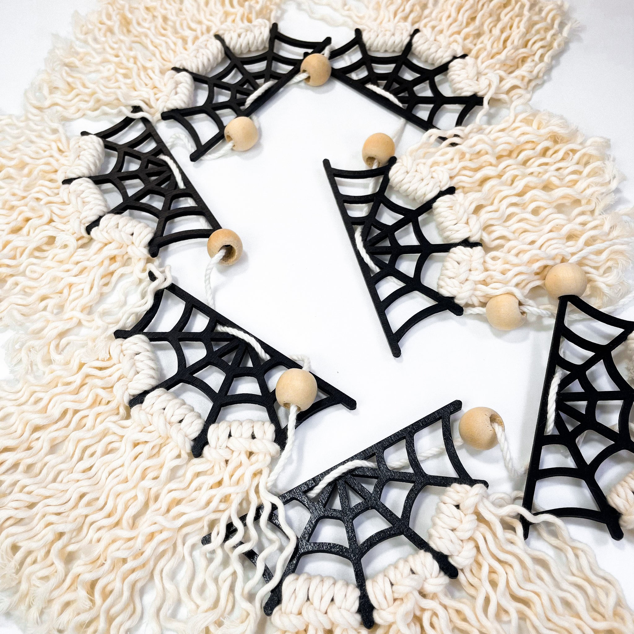 5pcs - Laser Cut Spider Web – Miss Knottie Macrame