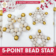 Christmas 5-Point Bead Star Pattern - Digital PDF and Knot Guide