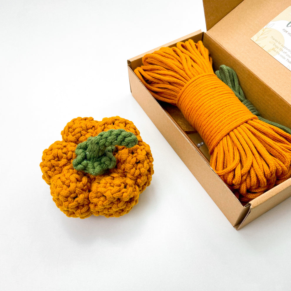 DIY Kit - Making Your Own Pumpkin – Miss Knottie Macrame