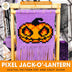Jack-O'-Lantern Halloween Pixel Pattern - Digital PDF and Knot Guide