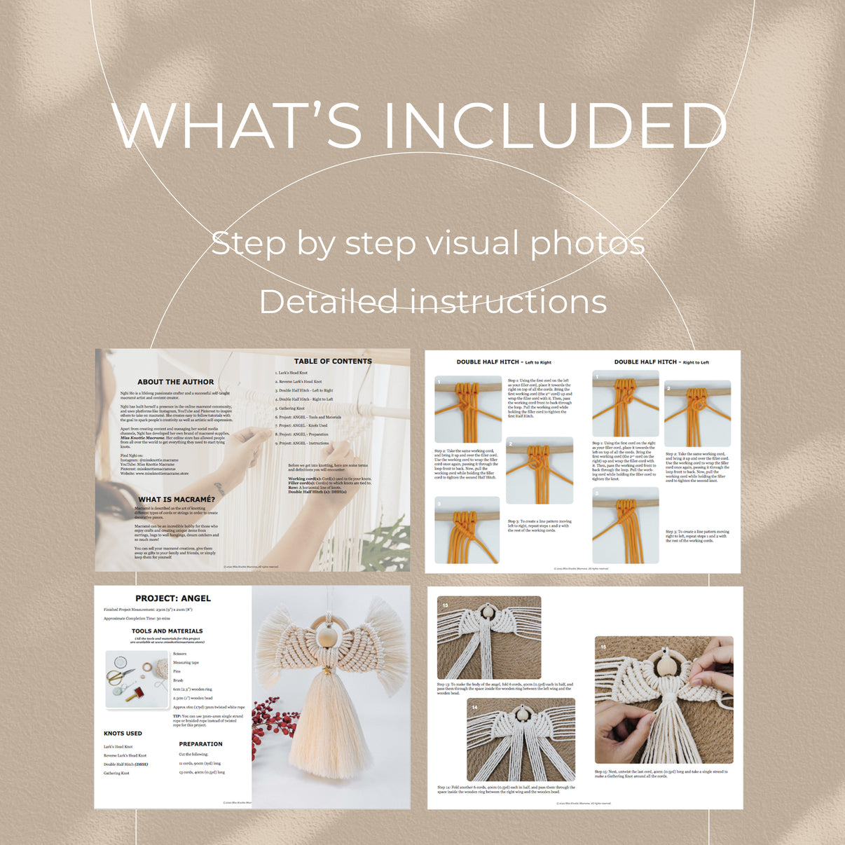 Macrame Christmas Angel Pattern - Digital PDF and Knot Guide – Miss ...