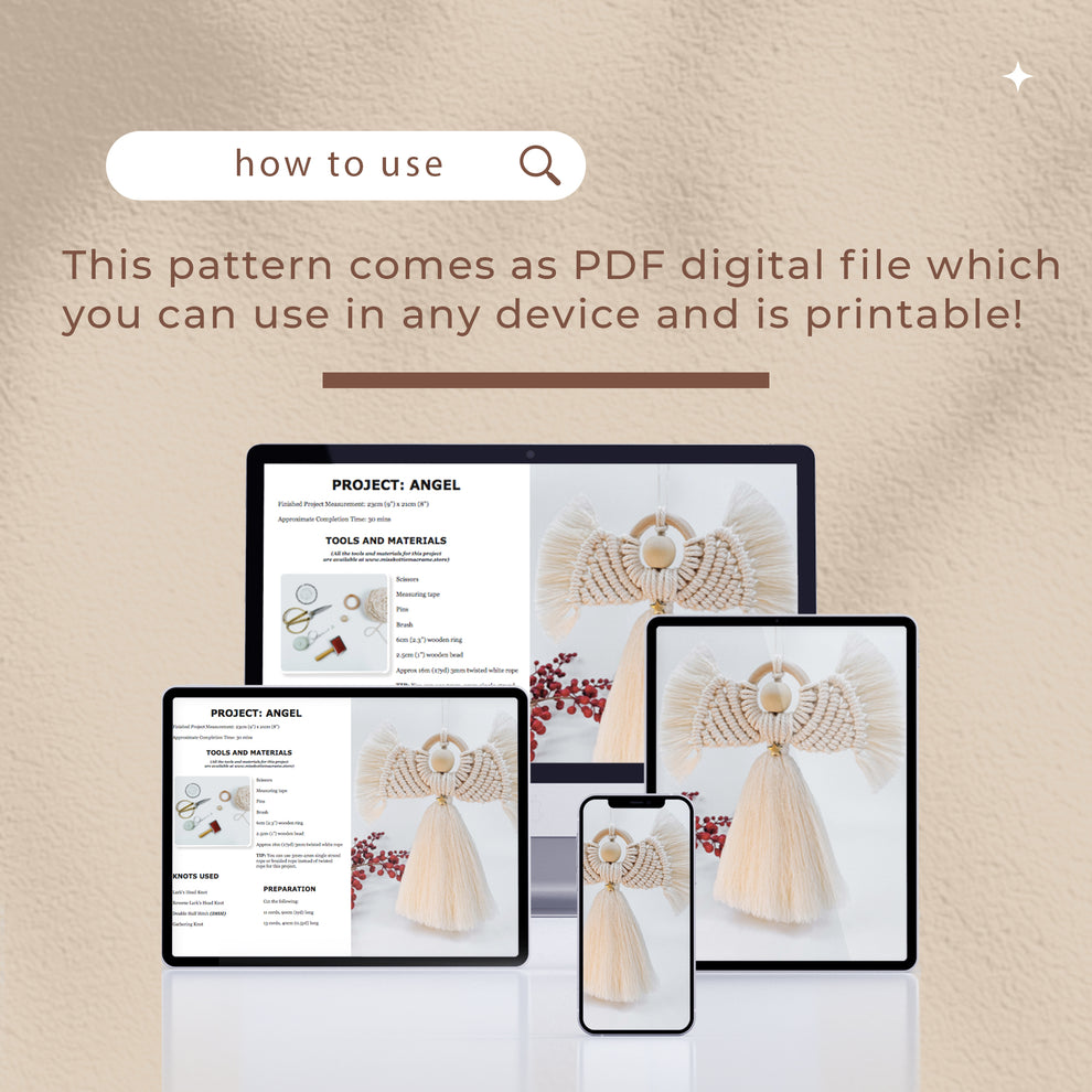 Macrame Christmas Angel Pattern - Digital PDF and Knot Guide – Miss ...