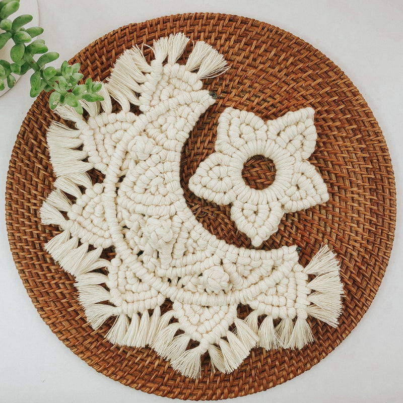 Crescent Moon Shape Metal Hoops - Miss Knottie Macrame