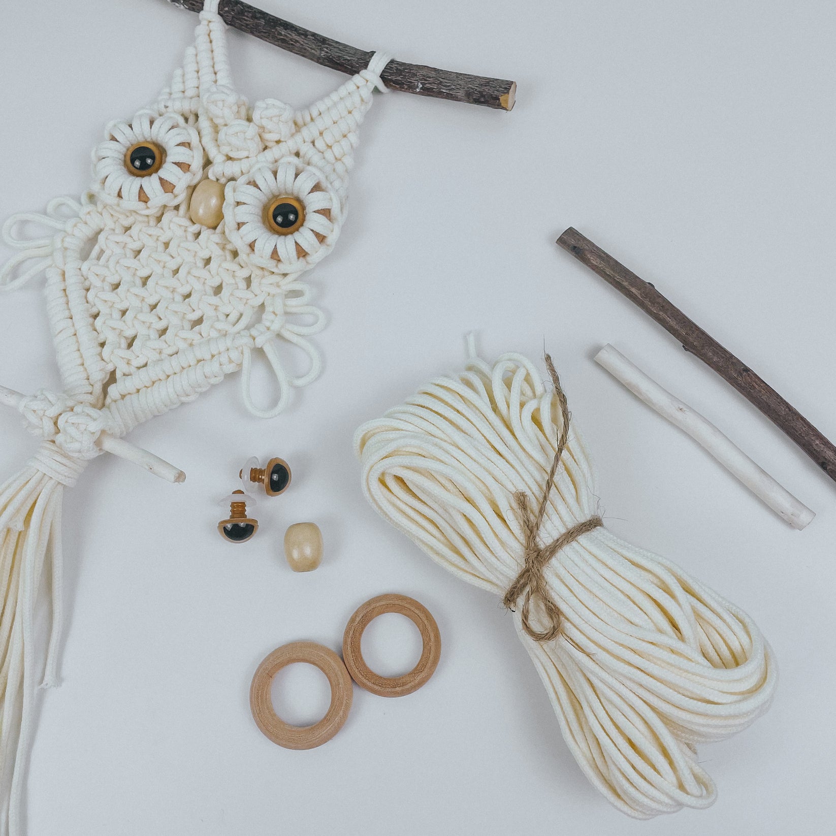 DIY Kit - Mini Owl - Create Your Own Kit – Miss Knottie Macrame