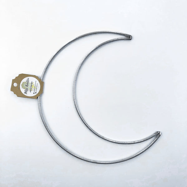 Crescent Moon Shape Metal Hoops - Miss Knottie Macrame
