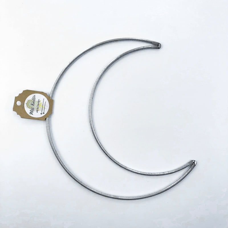 Crescent Moon Shape Metal Hoops - Miss Knottie Macrame
