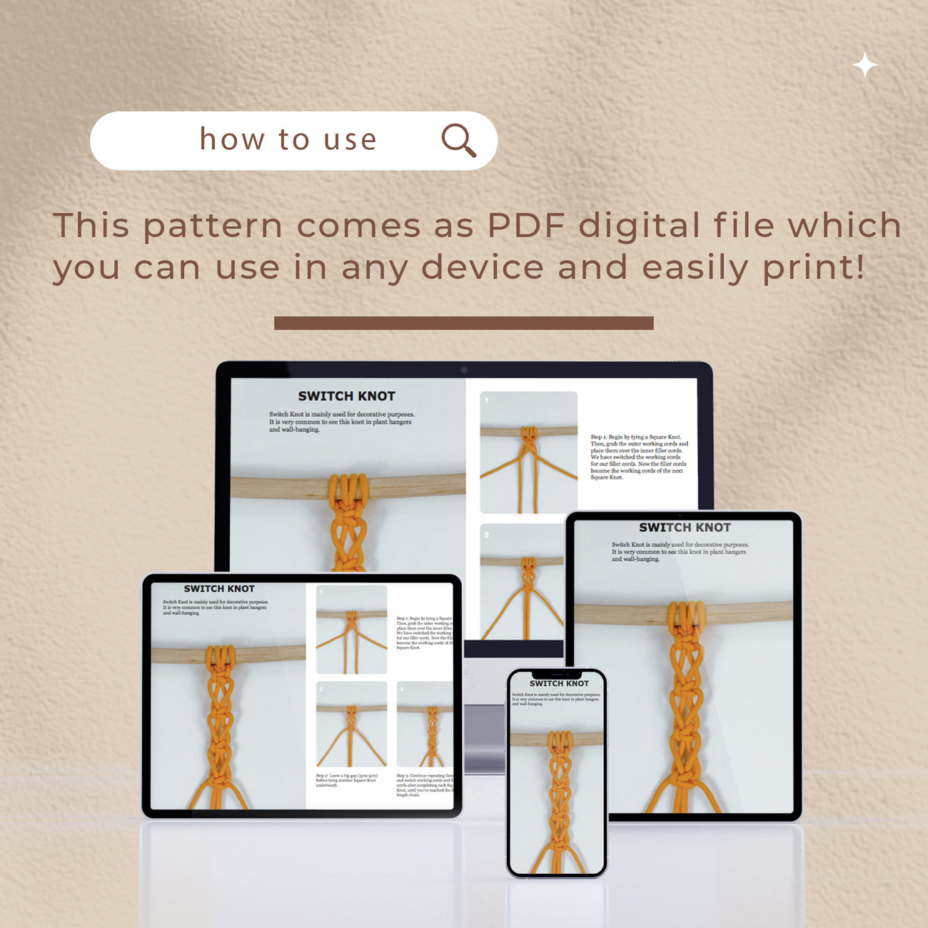 12 Macrame Basic Knots - Digital PDF and Knot Guide