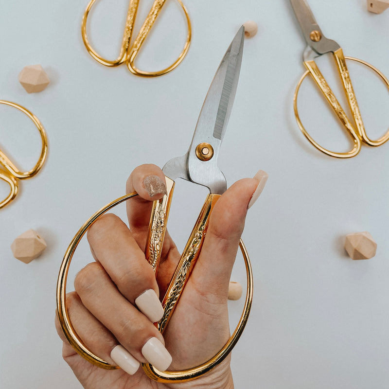 Stainless Steel Gold Scissors - Miss Knottie Macrame