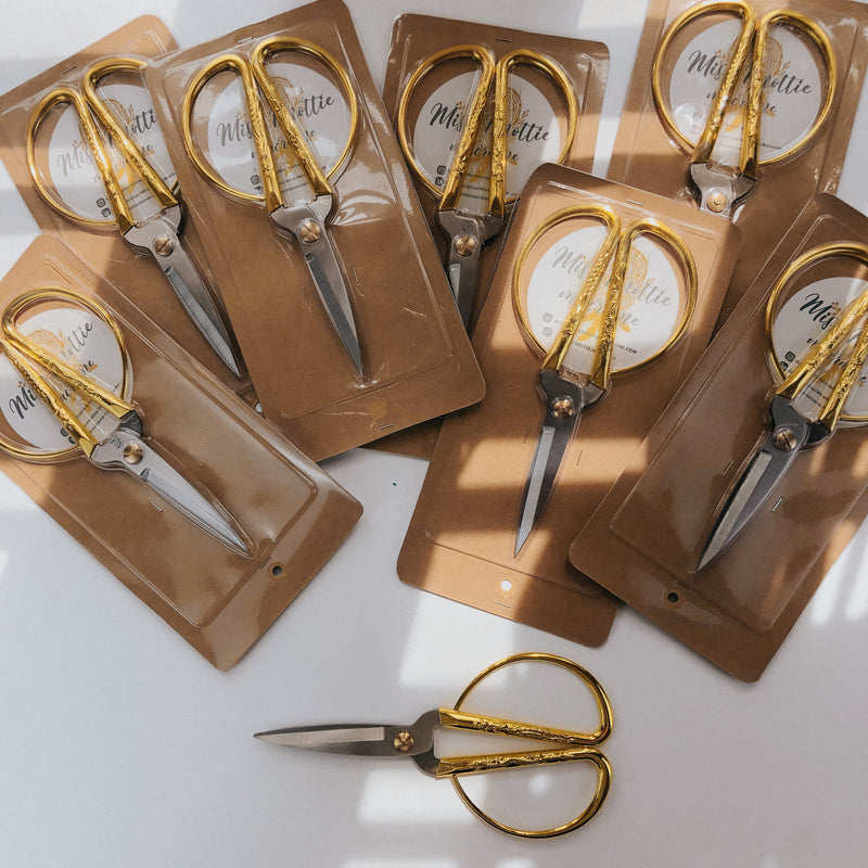 Stainless Steel Gold Scissors - Miss Knottie Macrame