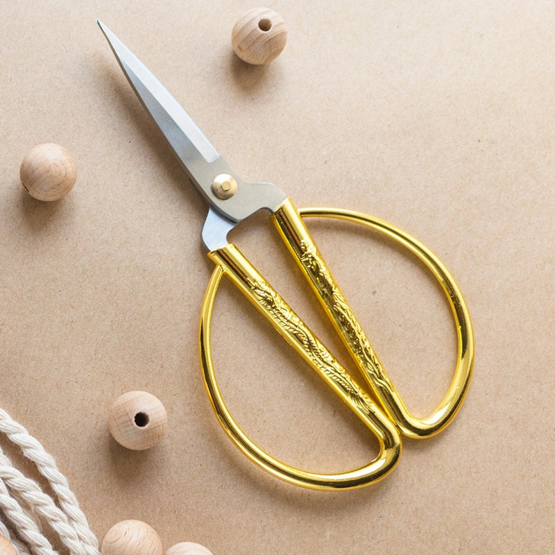 Stainless Steel Gold Scissors - Miss Knottie Macrame